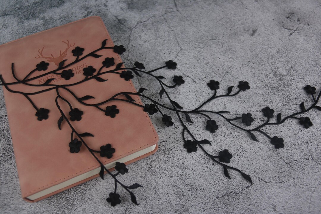 Gorgeous Black Plum Blossom Patch, Large Flower Patch, Iron on Patch ...