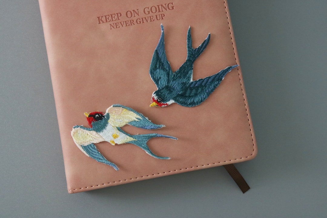 A Pair of Swallow Patch, Bird Patch, Iron on Patch, Embroidered Patch ...