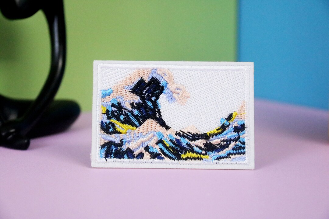 The Great Wave off Kanagawa Patch, Wave Patch, Iron on Patch ...