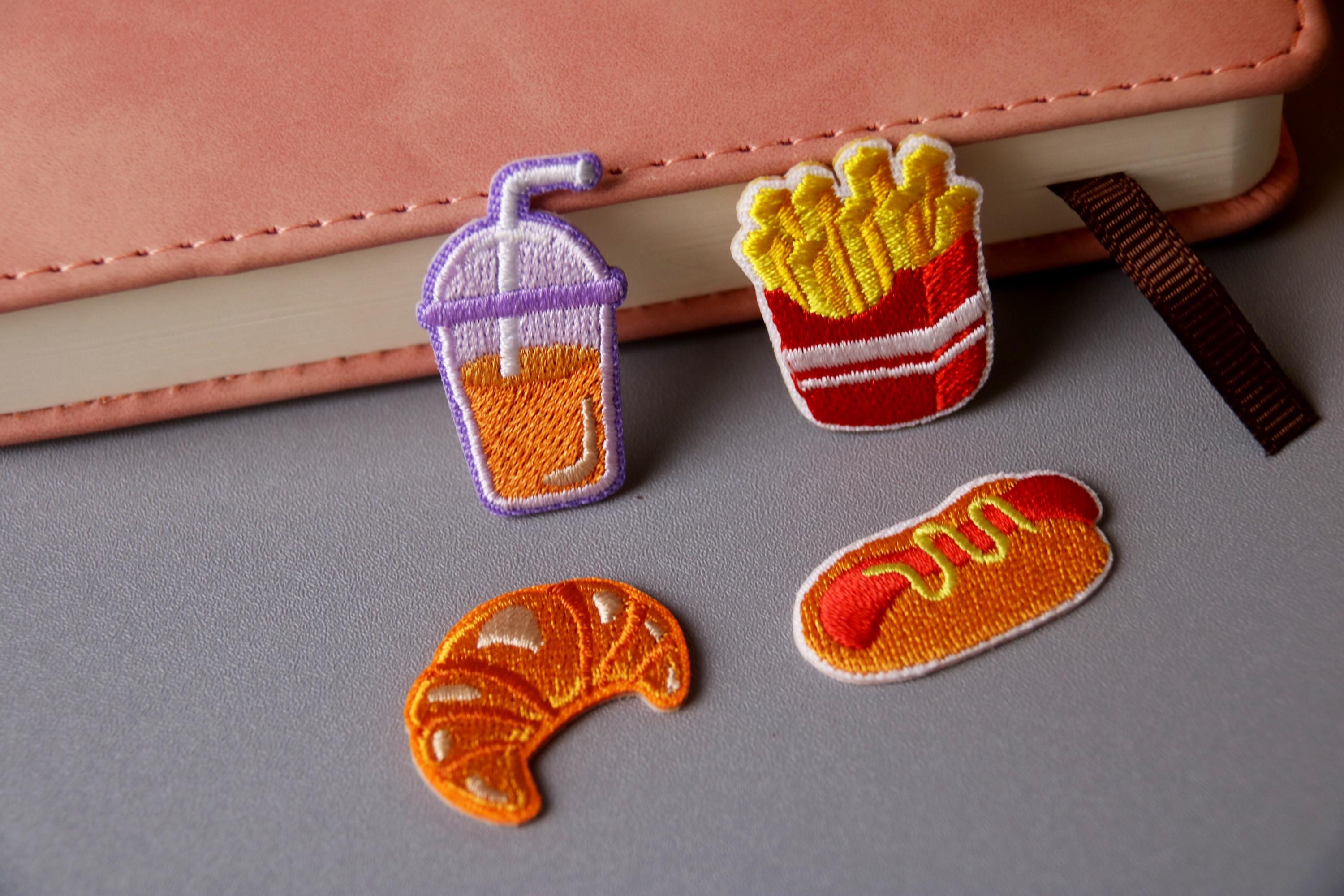Food Patch, Chips Patch, Hot Dog Patch, Croissant Patch, Iron on Patch ...