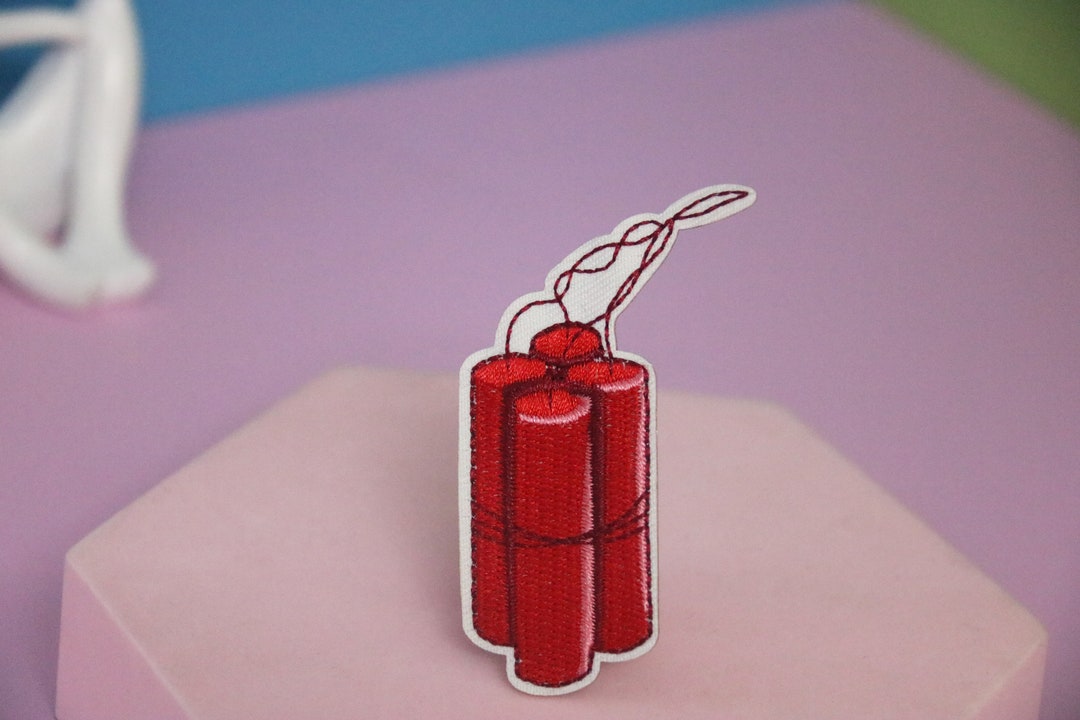 Firecracker Patch, Bomb Patch, Iron on Patch, Embroidered Patch ...