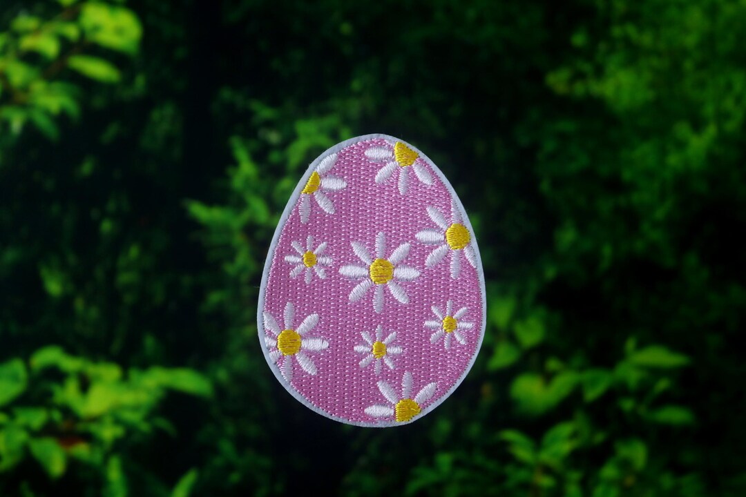Easter Egg Patch, Floral Egg Patch, Iron on Patch, Embroidered Patch ...