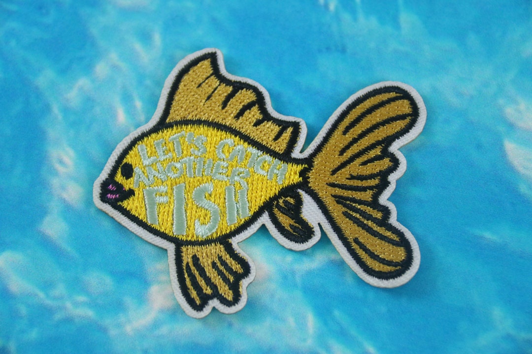 Goldfish Patch, Let's Catch Another Fish Patch, Iron on Patch ...