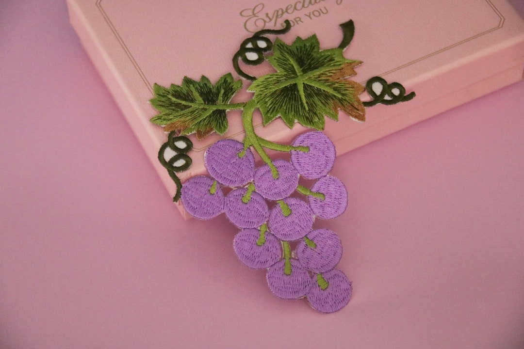 A Bunch of Grapes Patch, Iron on Patch, Embroidered Patch, Applique ...