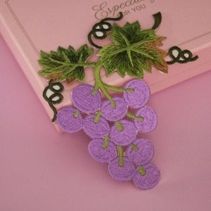 A Bunch of Grapes Patch, Iron on Patch, Embroidered Patch, Applique ...
