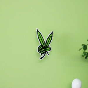 Marijuana Patch, Yeah Patch, Iron on Patch, Embroidered Patch, Applique ...