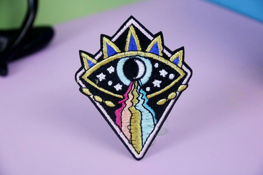 Evil Eye Emit Rainbow Patch, Iron on Patch, Embroidered Patch, Applique ...