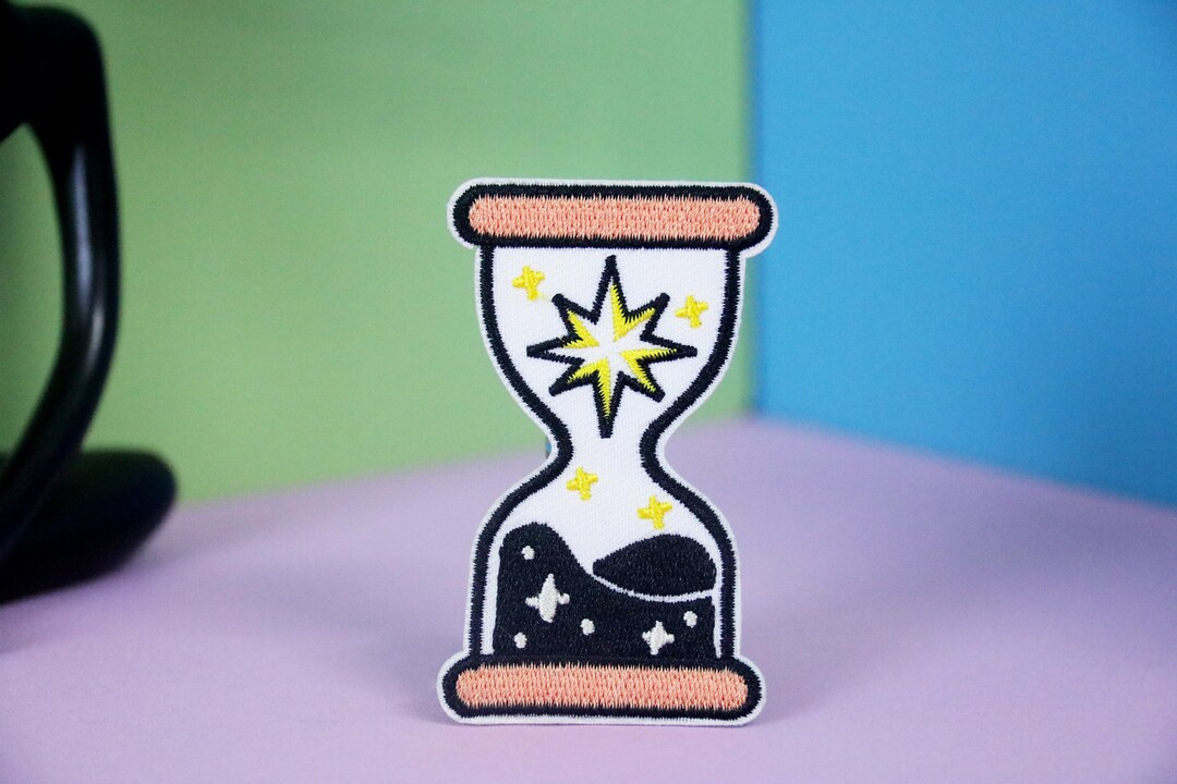 Sun and Moon Hourglass Patch, Iron on Patch, Embroidered Patch, Applique, Patch for Jacket ...