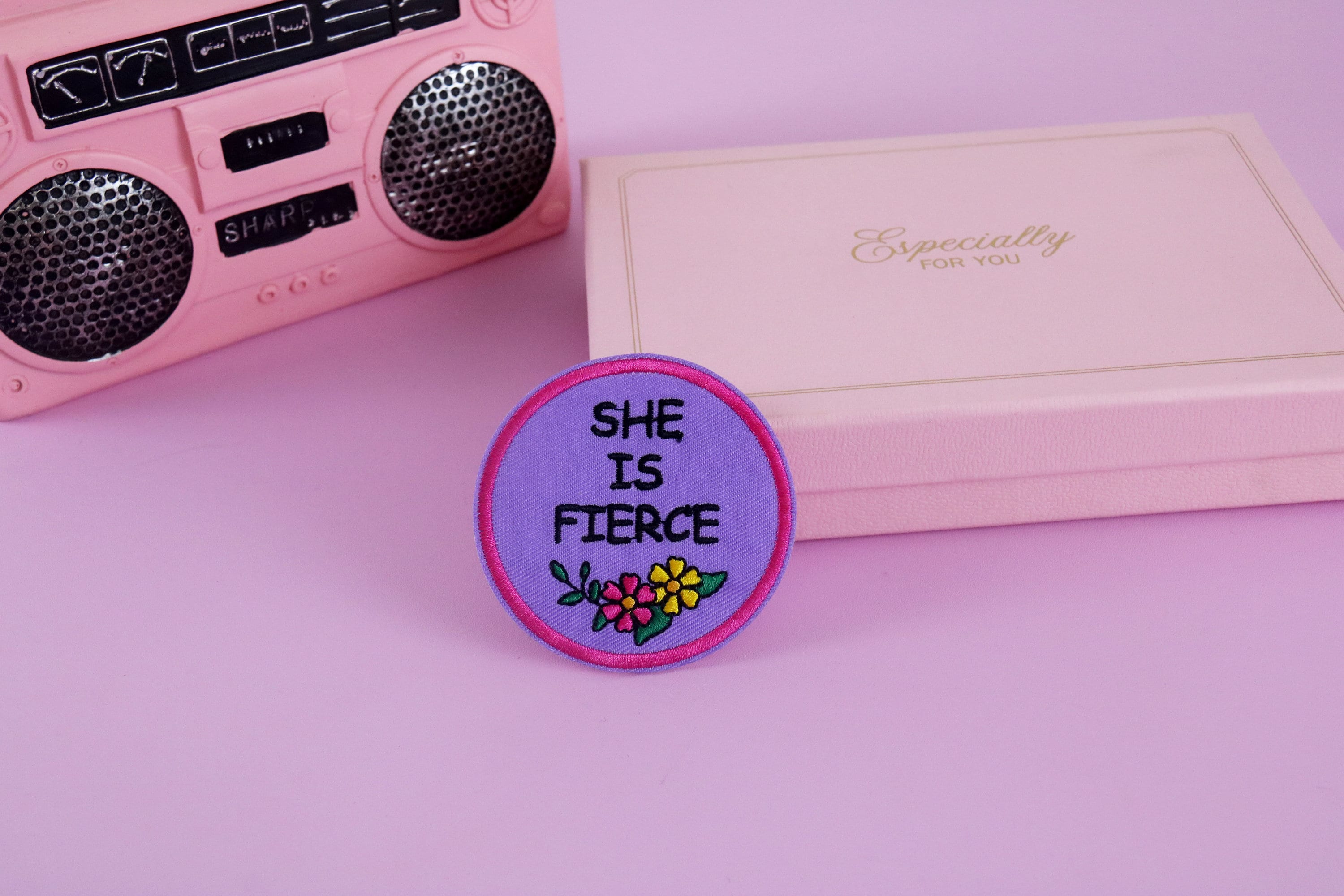 She is Fierce Patch, Girly Patch, Iron on Patch, Embroidered Patch ...