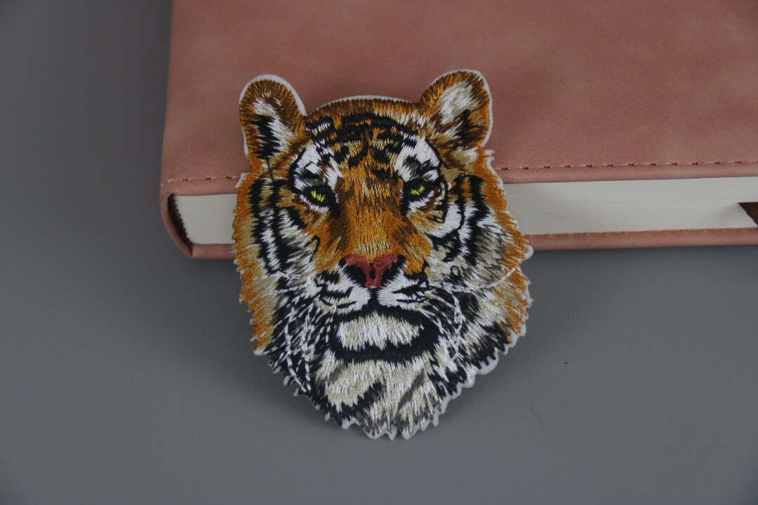 Tiger Patch, Life-like, Iron on Patch, Embroidered Patch, Applique ...