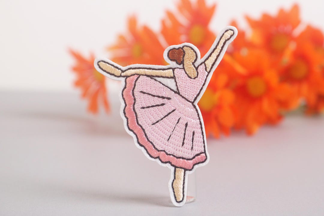 Ballet Patch, Dance Patch, Pink Patch, Iron on Patch, Embroidered Patch ...