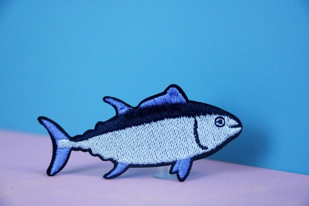 Tuna Patch, Fish Patch, Iron on Patch, Embroidered Patch, Applique, Patch for Jacket, Patch for ...