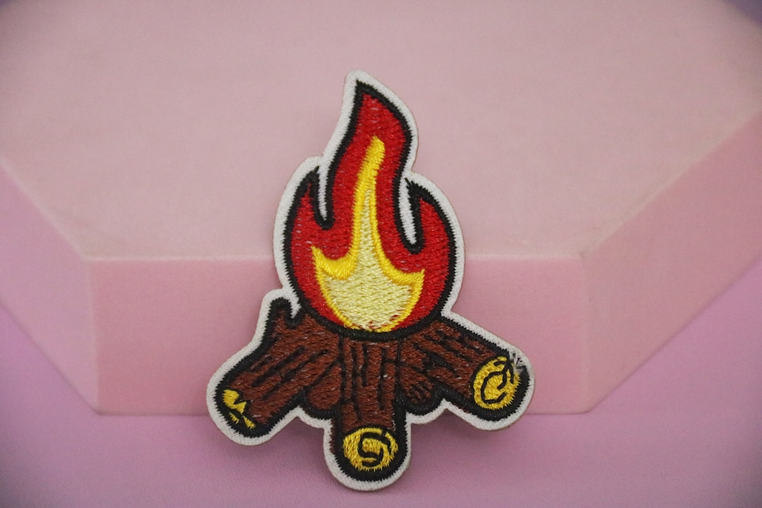 Campfire Patch, Iron on Patch, Embroidered Patch, Applique, Patch for ...
