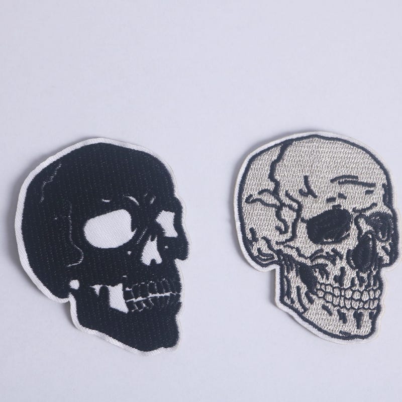 Embroidered Skull Patch - Etsy