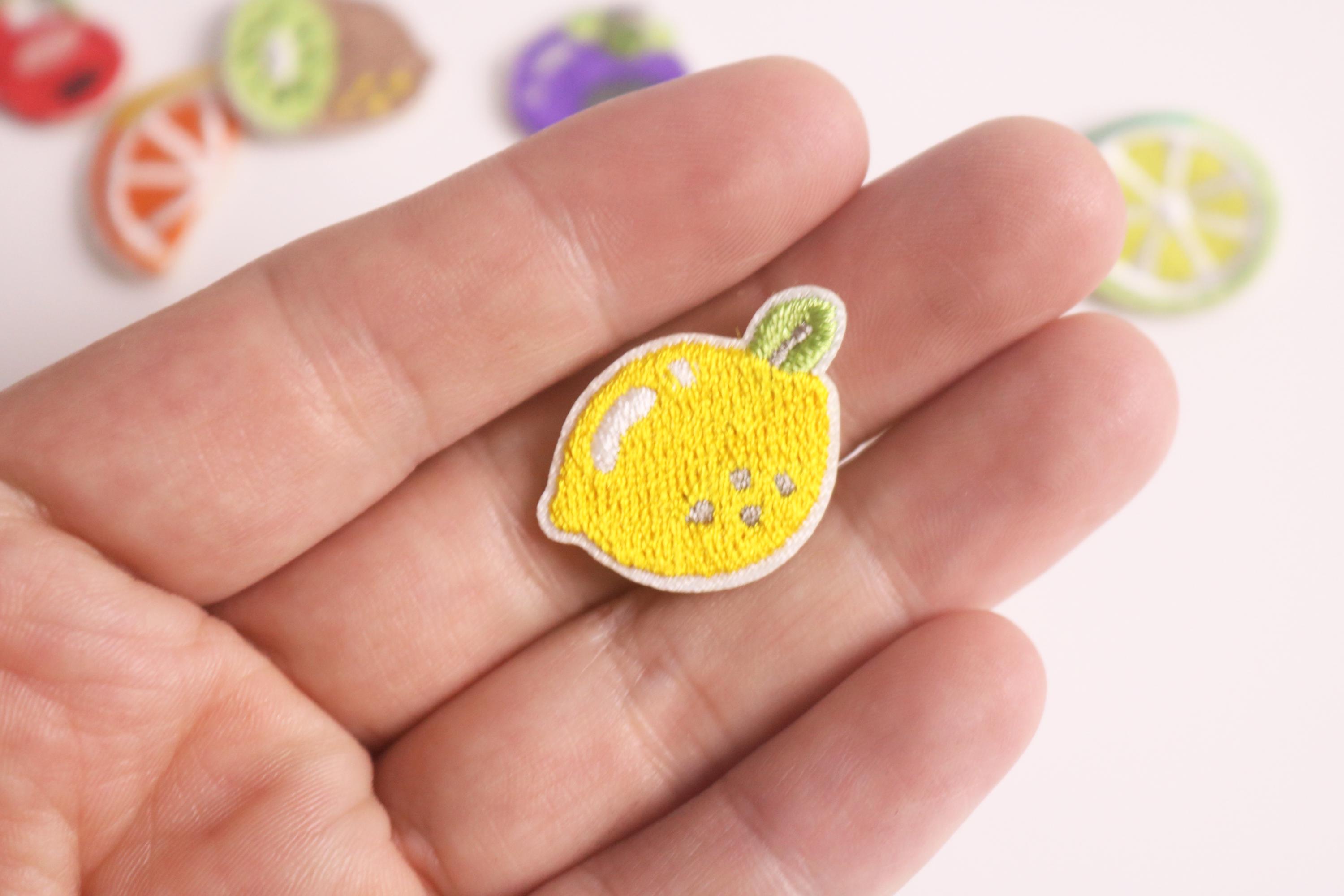 Tiny Fruits Patch, Lemon, Watermelon Patch, Orange, Set of 10, Iron on ...