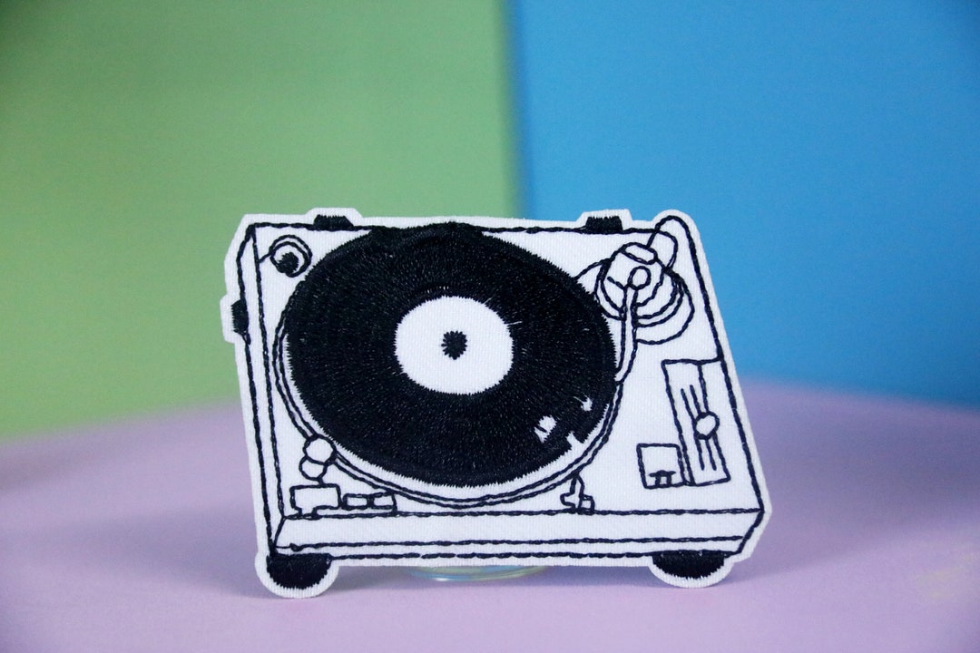 Vinyl Record Player Patch, Music, Iron on Patch, Embroidered Patch ...