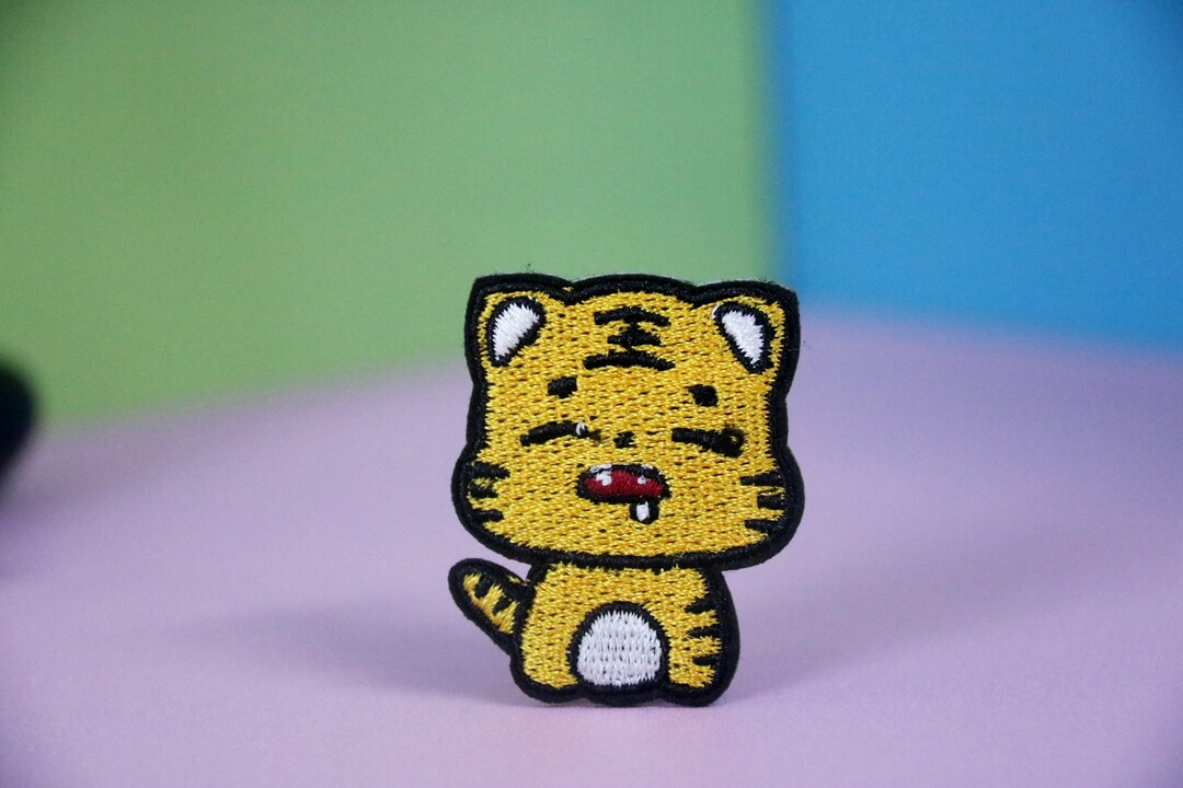 Drooling Baby Tiger Patch, Iron on Patch, Embroidered Patch, Applique ...