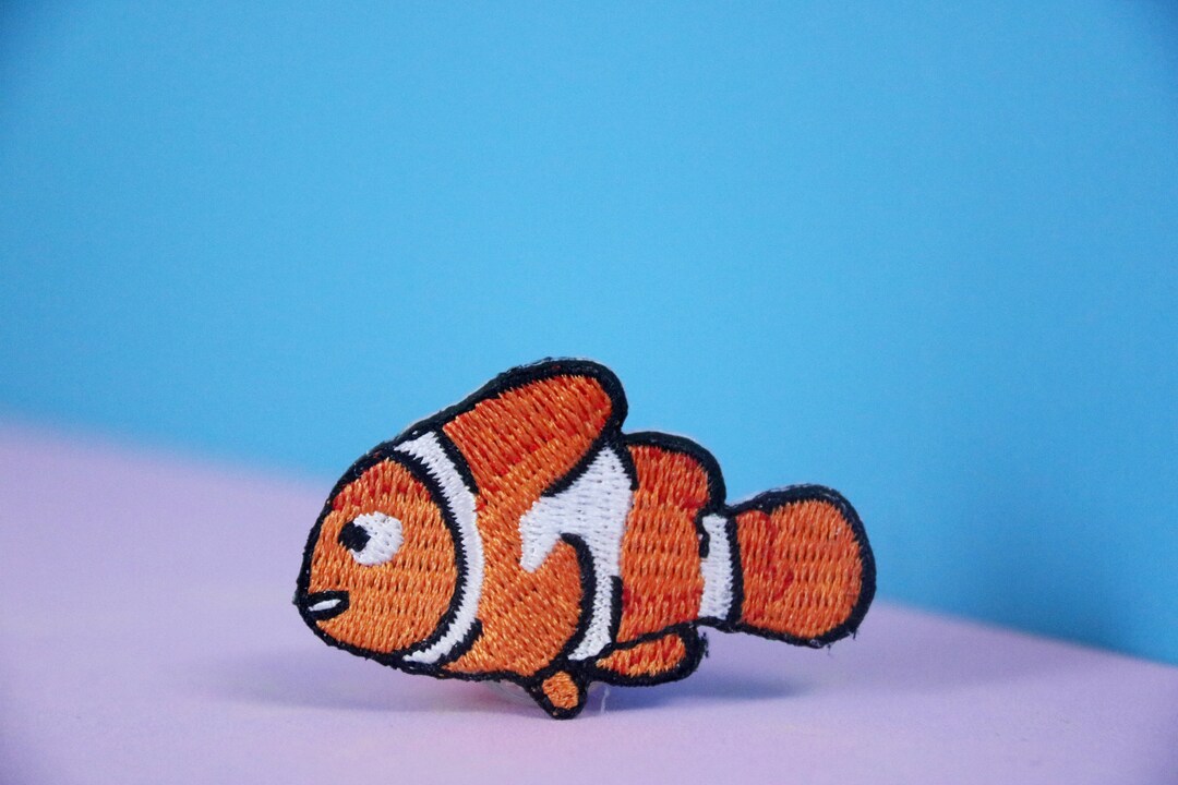 Nemo Patch, Fish Patch, Clownfish, Iron on Patch, Embroidered Patch, Applique, Patch for Jacket ...