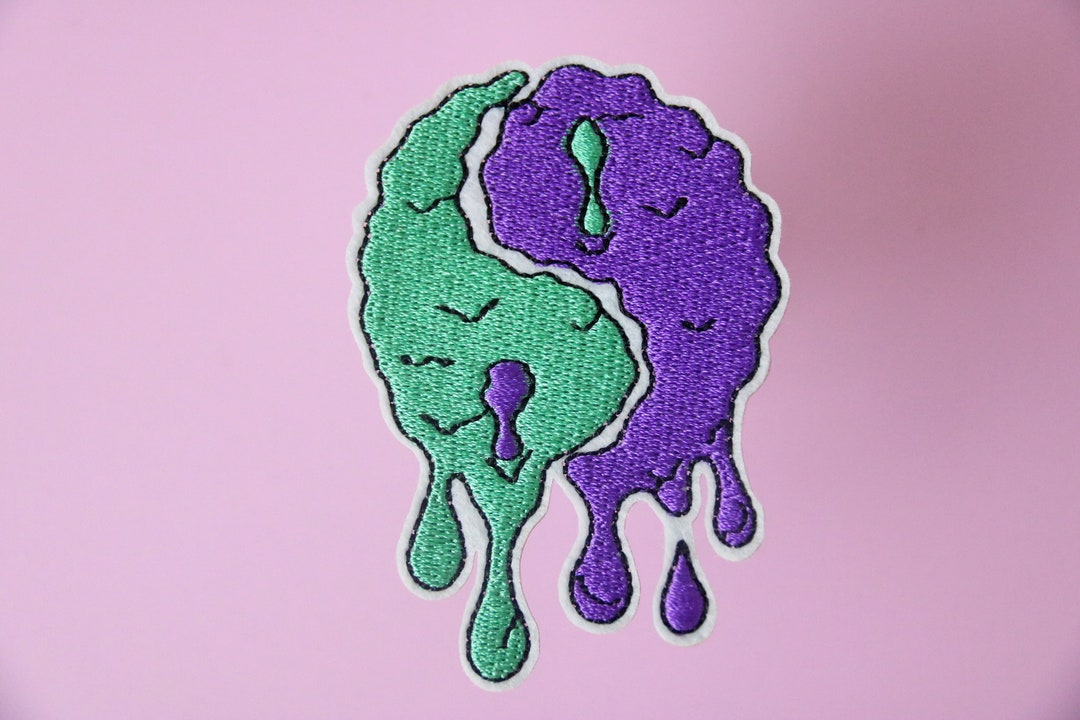 Melting Tai Chi Patch, Ying Yang Patch, Iron on Patch, Embroidered Patch, Applique, Patch for ...
