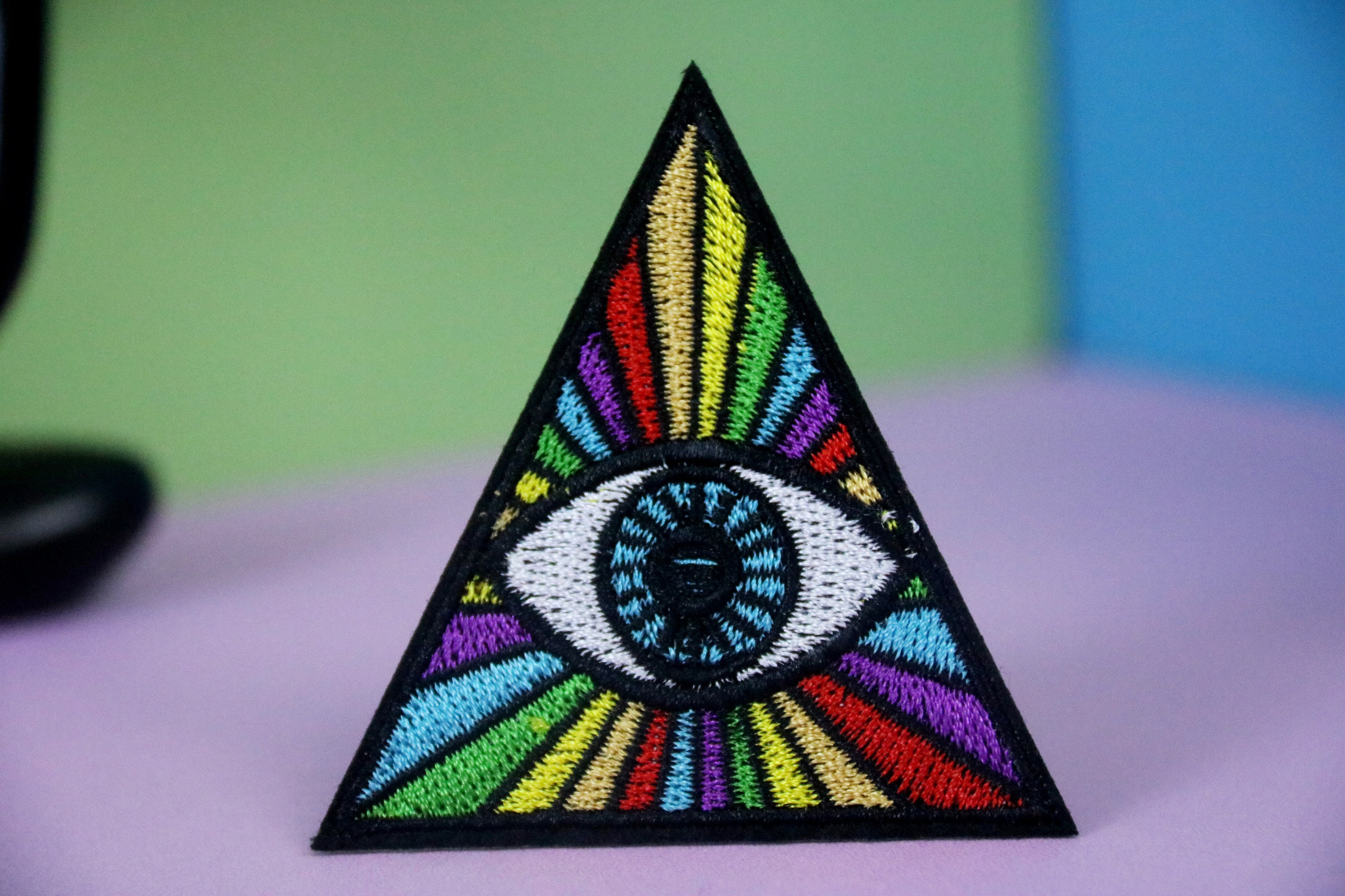 All-seeing Eye Patch, Rainbow Eye Patch, Iron on Patch, Embroidered ...