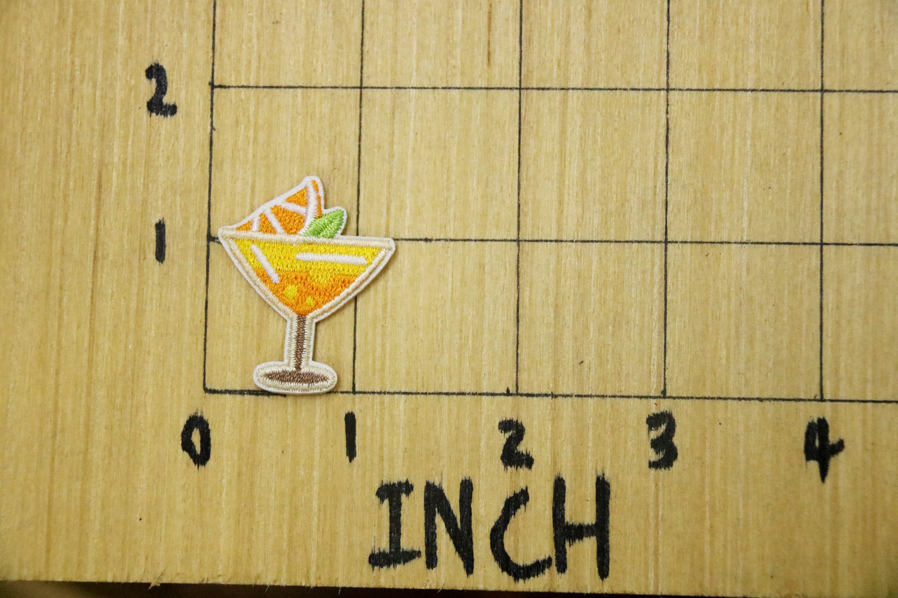 Tiny Orange Juice Patch, Martini Patch, Iron on Patch, Embroidered ...