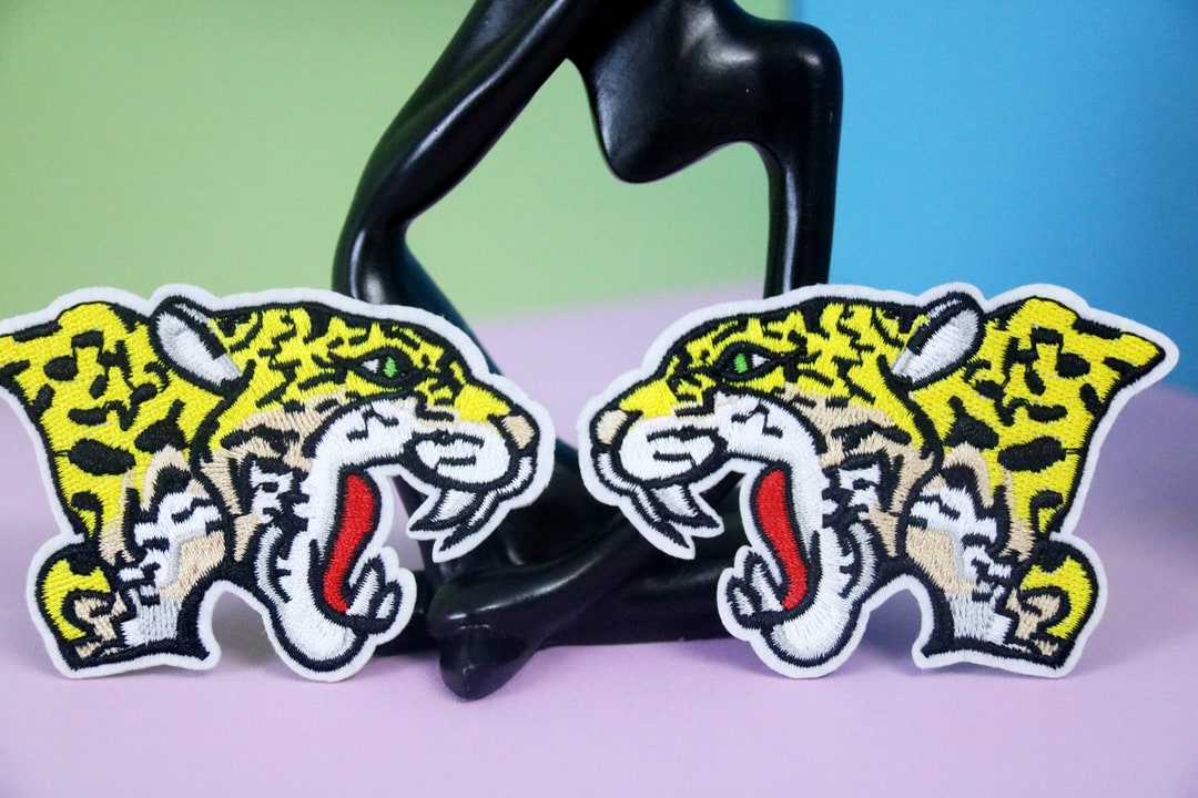 A Pair of Leopards Patches, Panther Patch, Iron on Patch, Embroidered ...