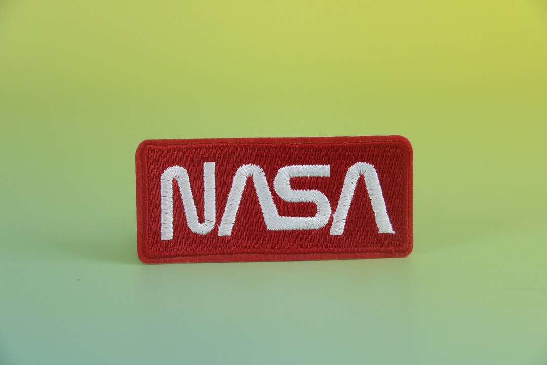 NASA Patch, Red Patch, Word Patch, Iron on Patch, Embroidered Patch ...