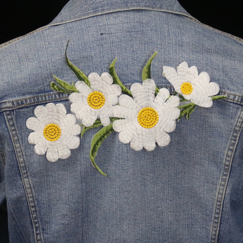 Embroidered Daisy Patches - Etsy