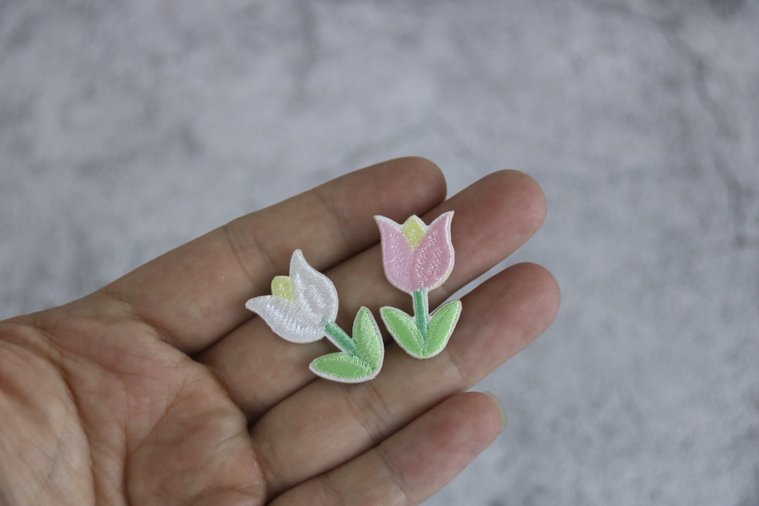 Tiny Tulip Patch, Sticker Patch, Flower Patch, Iron on Patch ...