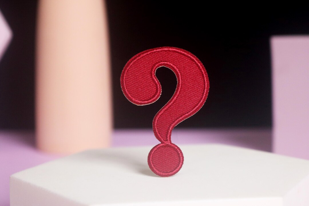 Question Mark Patch, Red, Iron on Patch, Embroidered Patch, Applique ...
