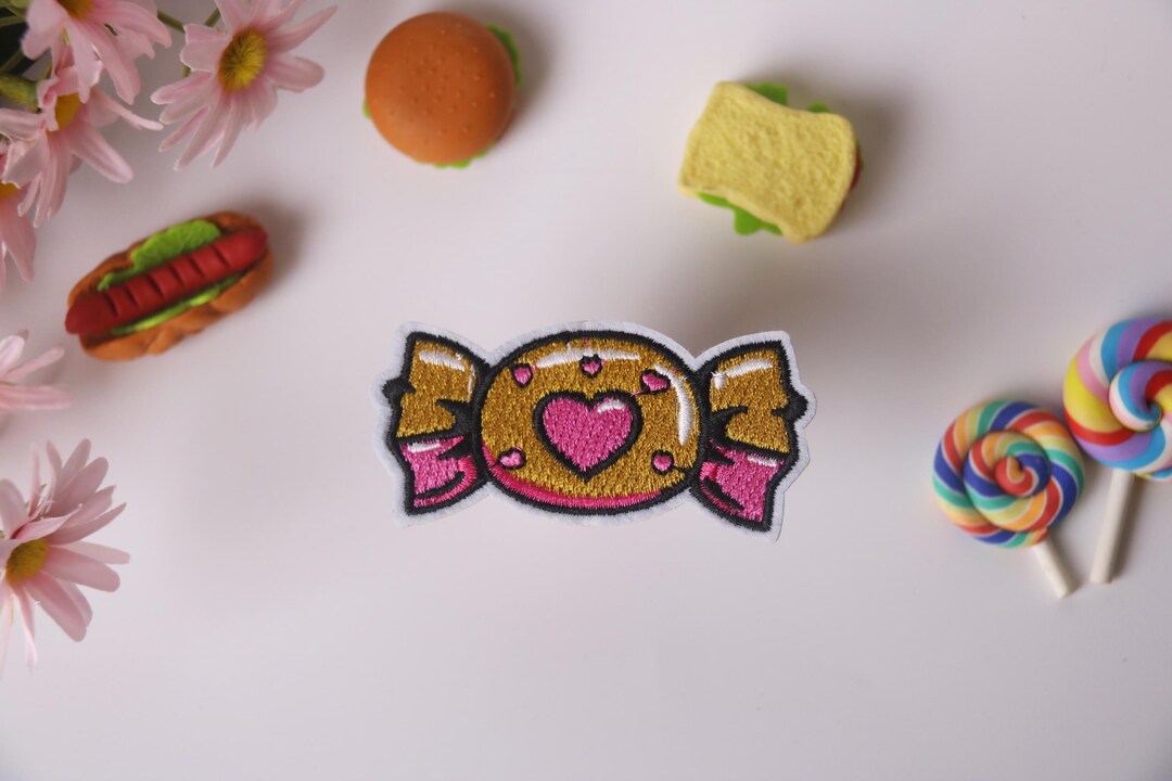 Candy Patch, Sweet Patch, Iron on Patch, Embroidered Patch, Applique ...