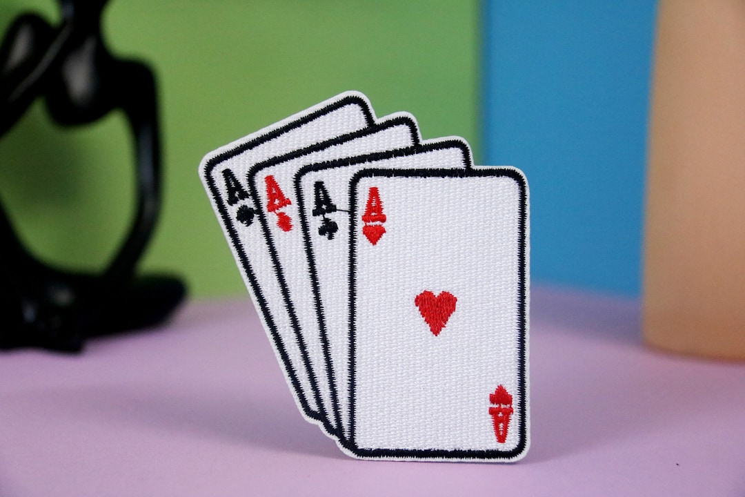 Poker Patch, 4 Aces Patch, Iron on Patch, Embroidered Patch, Applique ...
