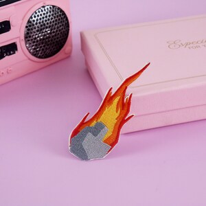 Meteorite Patch, Meteor Patch, Iron on Patch, Embroidered Patch ...