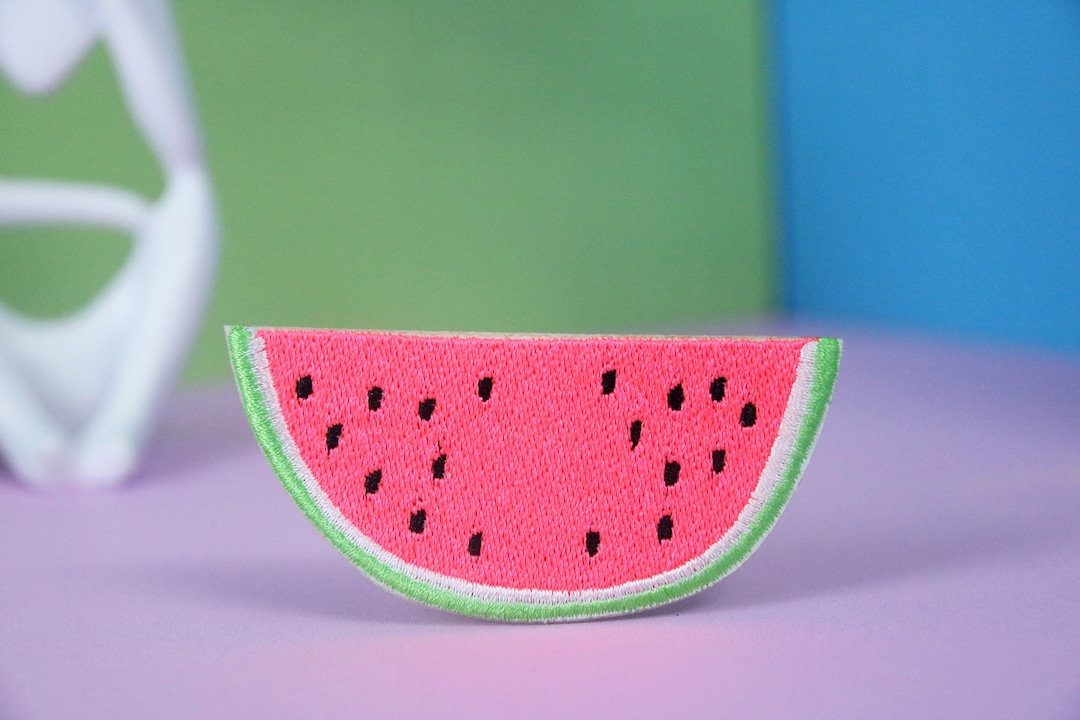 Watermelon Patch, Iron on Patch, Embroidered Patch, Applique, Patch for ...