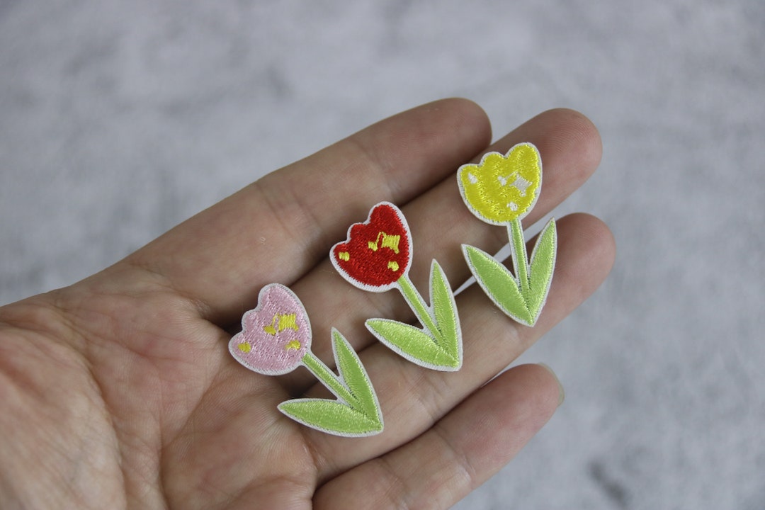 Tiny Tulip Patch, Flower Patch, Sticker Patch, Iron on Patch ...