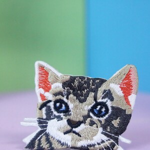 Cute Pocket Cat Patch, Kitty Patch, Iron on Patch, Embroidered Patch ...
