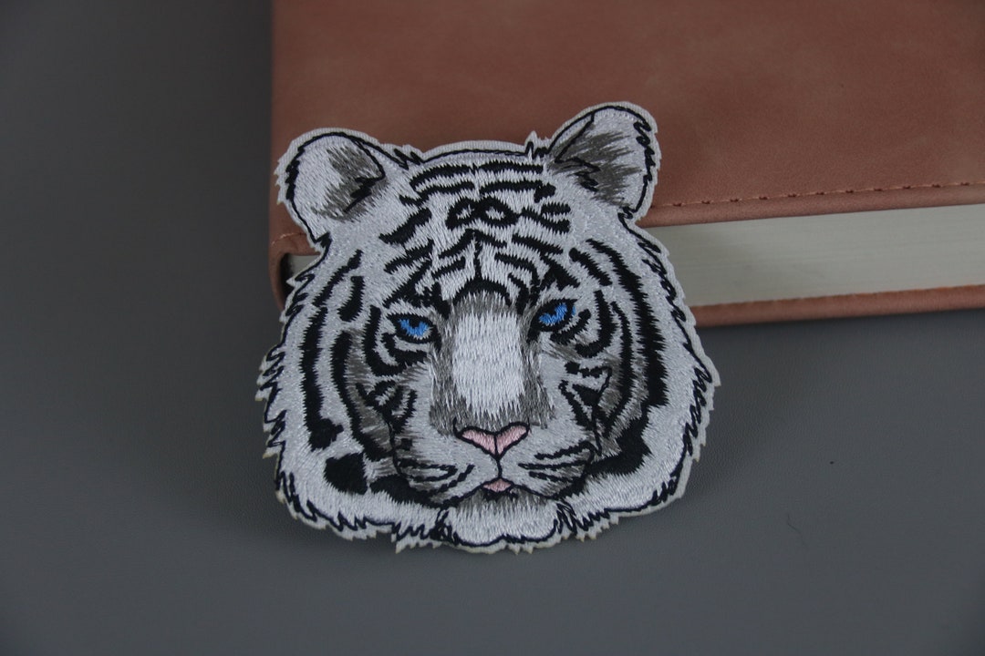 White Tiger Patch, Iron on Patch, Embroidered Patch, Applique, Patch ...