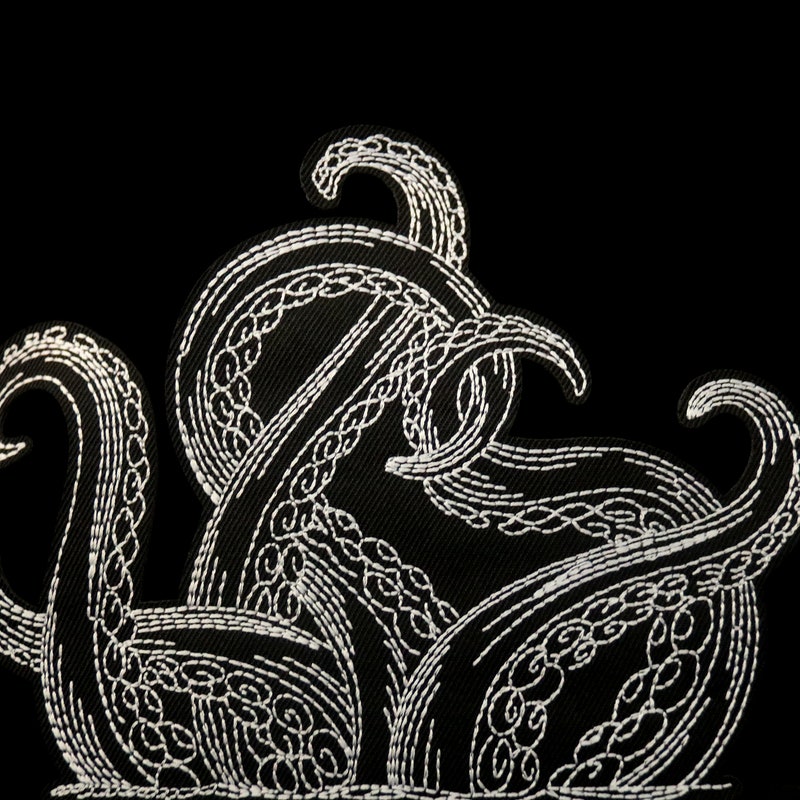 Octopus Patch on Iron - Etsy