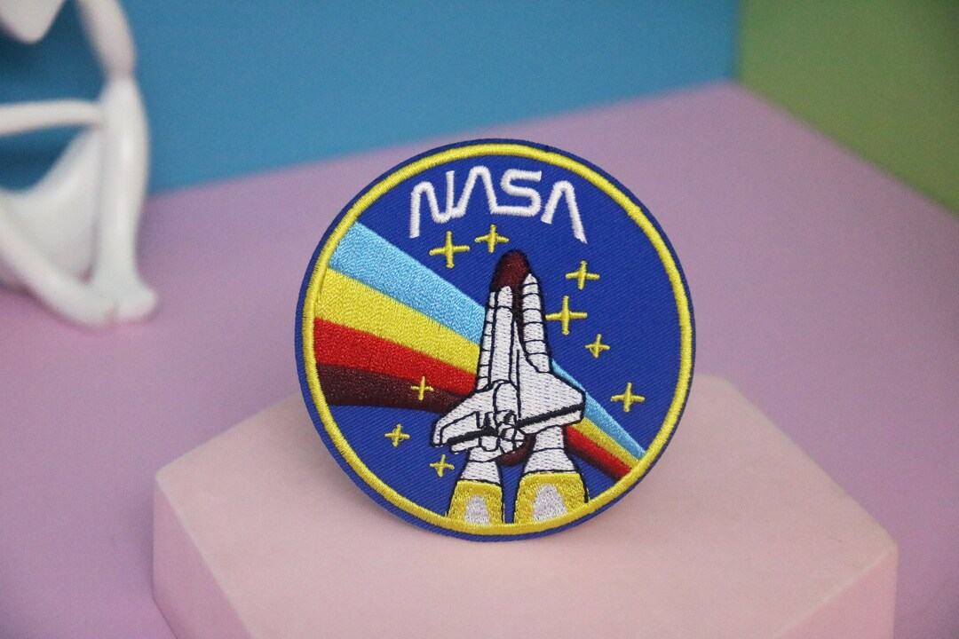 NASA Patch, Spacecraft Patch, Rainbow, Iron on Patch, Embroidered Patch ...