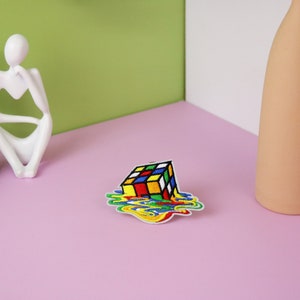 Rainbow Melting Rubik's Cube Patch, Iron on Patch, Embroidered Patch ...