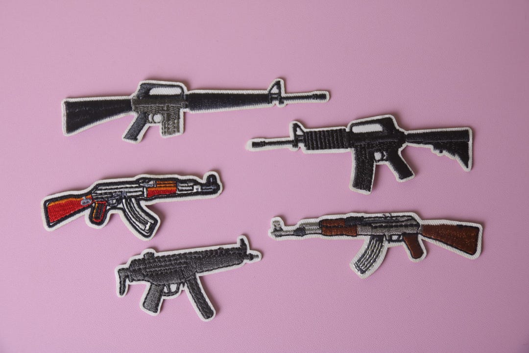 Gun Patch, Rifle Patch, Iron on Patch, Embroidered Patch, Applique ...