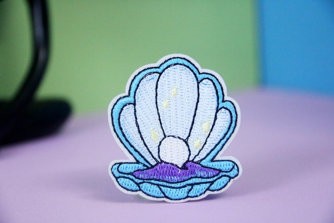 Pearl Shell Patch, Pearl Patch, Iron on Patch, Embroidered Patch ...