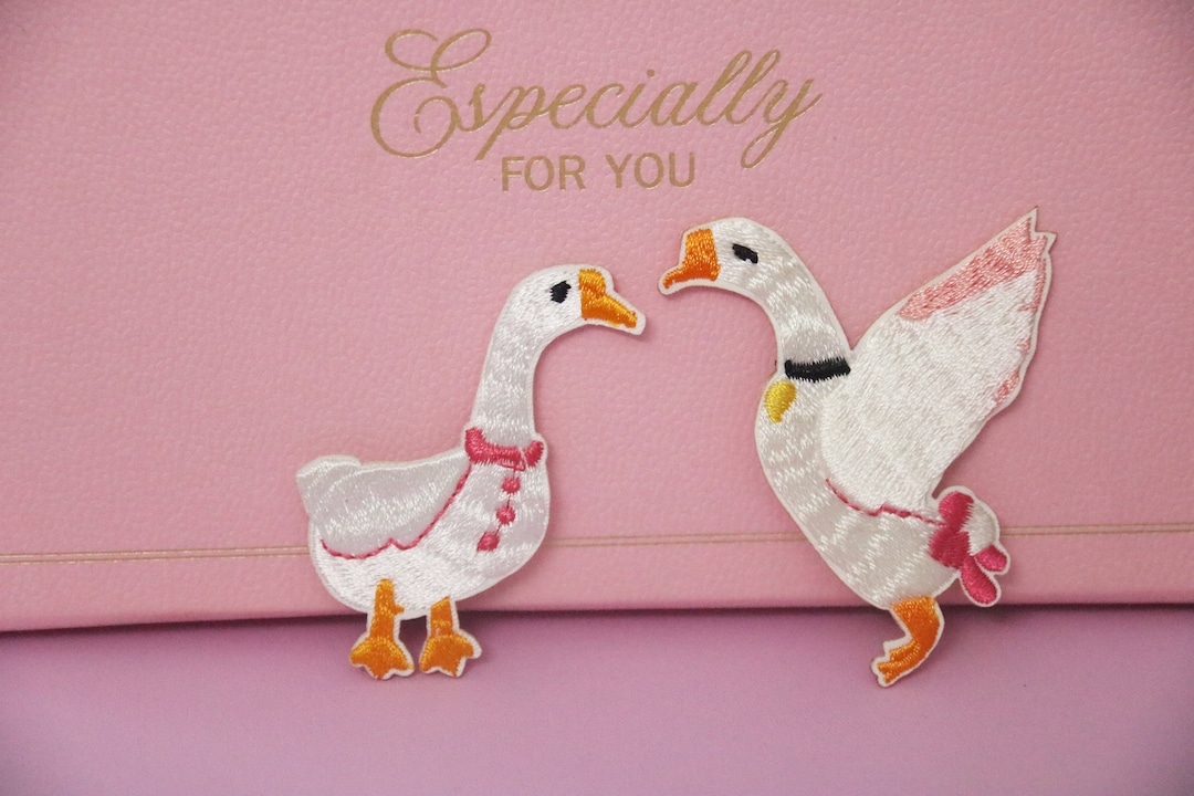 A Pair of Swans Patch, Goose Patch, Iron on Patch, Embroidered Patch ...