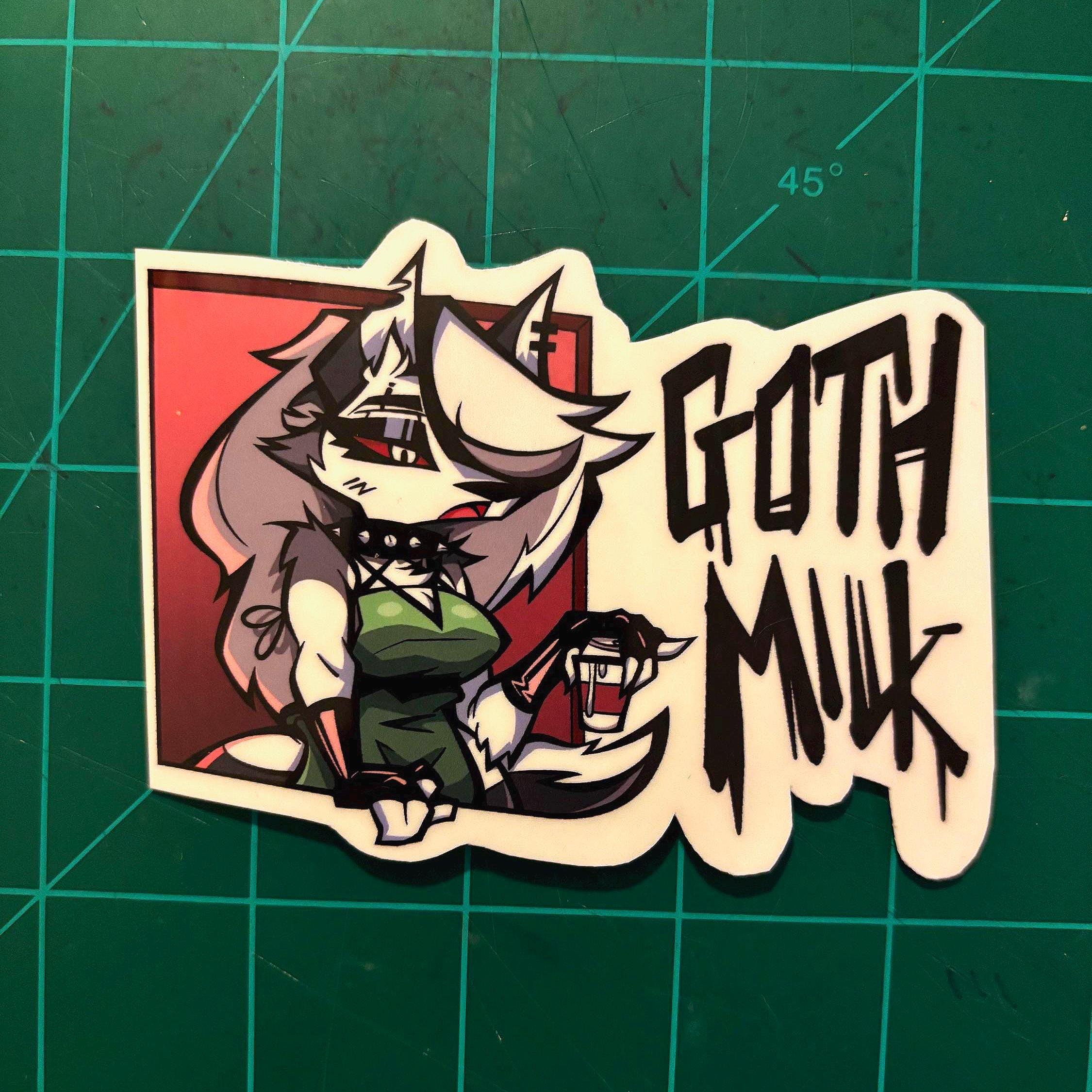 Loona Goth Milk Sticker - Helluva Boss - Etsy