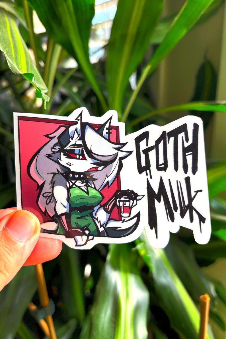 Loona Goth Milk Sticker - Helluva Boss - Etsy