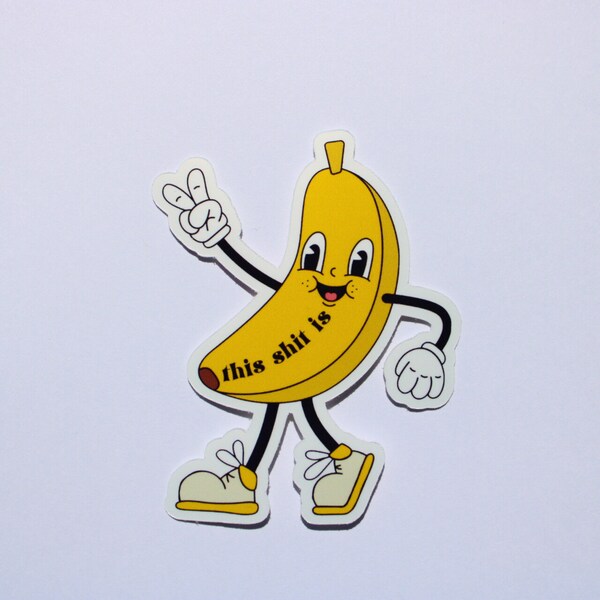 Banana Sticker - Etsy