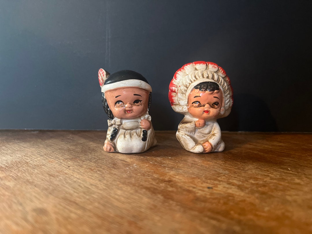 Vintage 1950's Native American Salt and Pepper Shakers - Etsy
