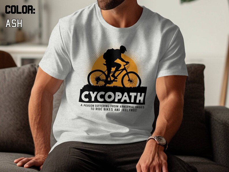 Funny Cyclopath T-shirt, Bike Lover Gift, Novelty Cycling Tee, Unique ...