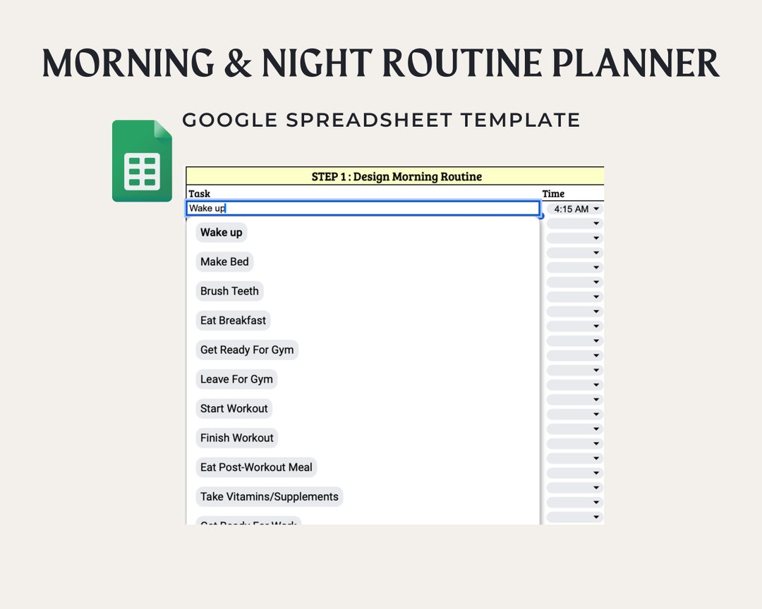 Editable Morning and Night Routine Planner & Tracker Daily Routine ...