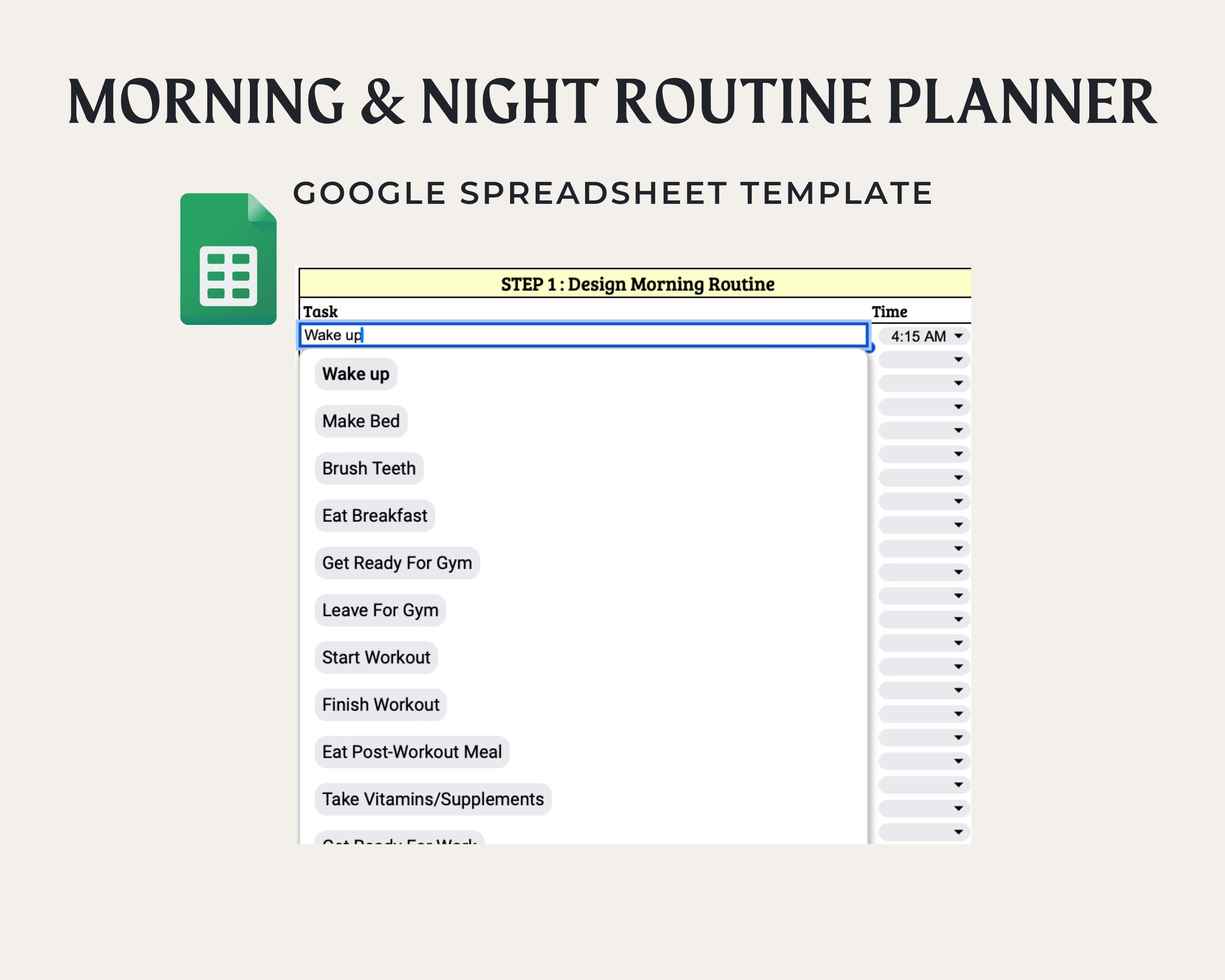 Editable Morning and Night Routine Planner & Tracker Daily Routine ...